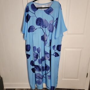 Dresses | Elegant Blue Floral Womens Dress | Poshmark